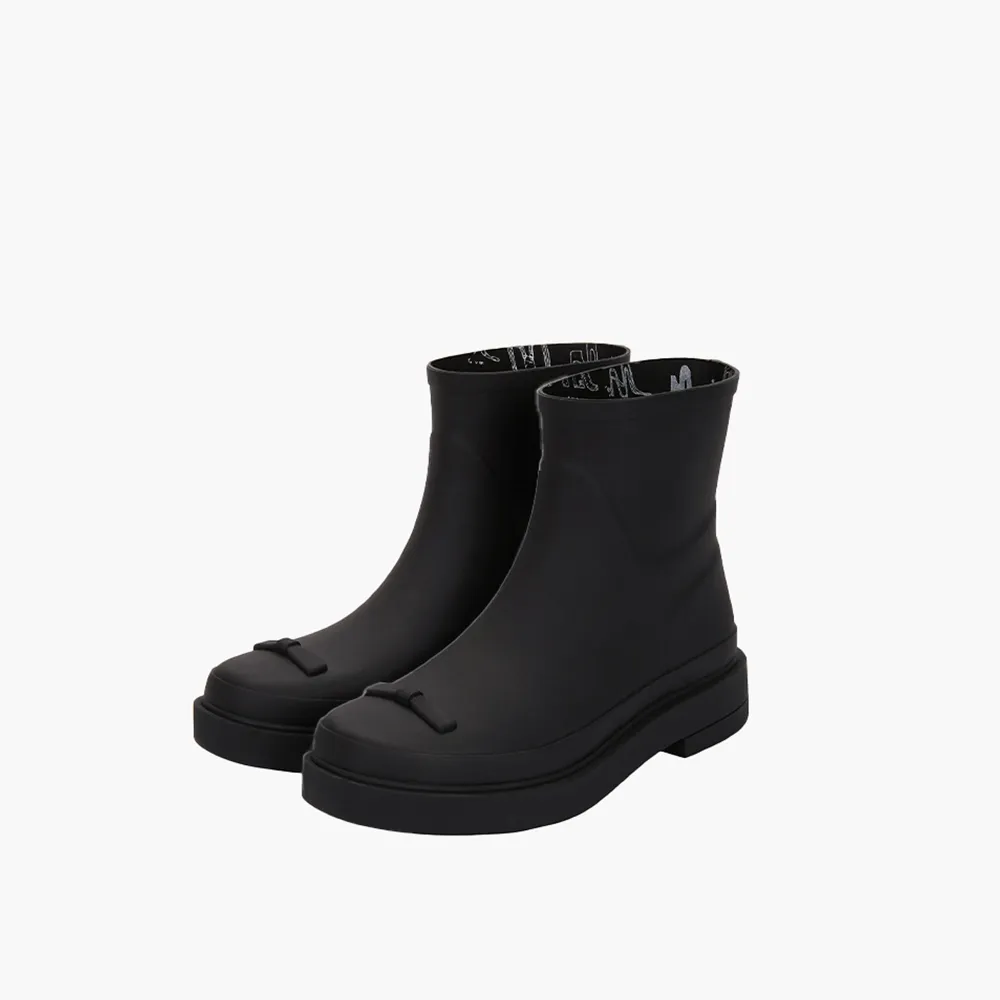 RIBBON RUBBER BOOTS SHORT_black - 감도 깊은 취향 셀렉트샵 29CM