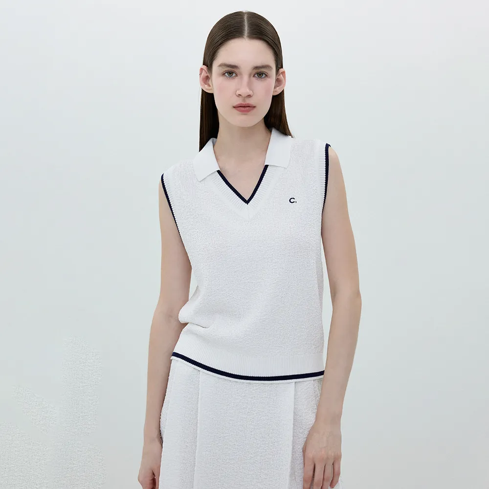 [25SS Clove] V-neck Collar Sleeveless Knit (White) - 감도 깊은 취향 셀렉트샵 29CM