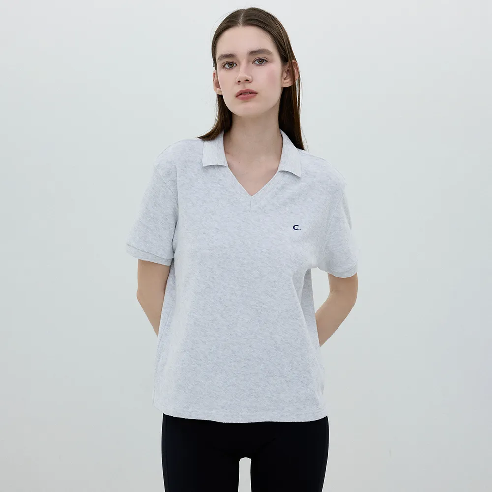 [25SS clove] Layered Collar Terry T-shirt (Light Grey) - 감도 깊은 취향 셀렉트샵 29CM