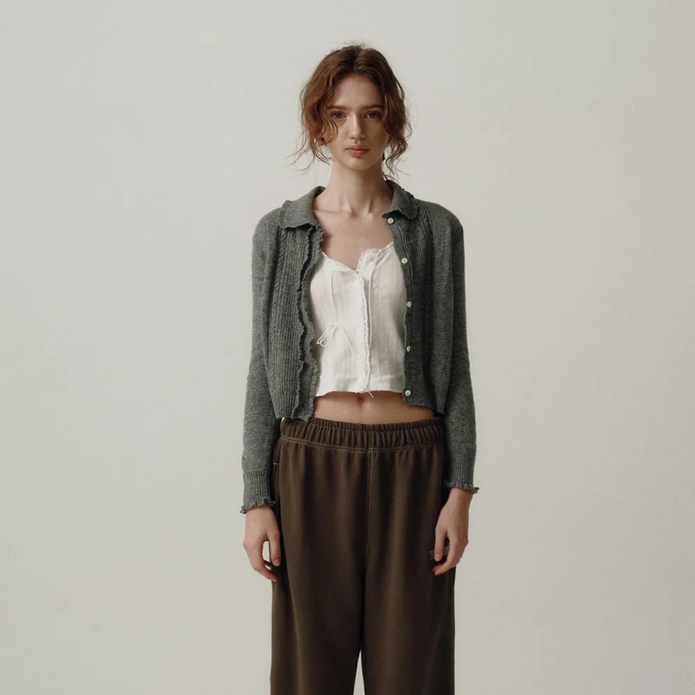 Cady Heron Scallop Knit Cardigan_Charcoal - 감도 깊은 취향 셀렉트샵 29CM