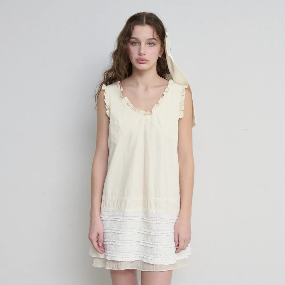 [5th Order] LACE FRILL MINI OPS (CREAM) - 감도 깊은 취향 셀렉트샵 29CM