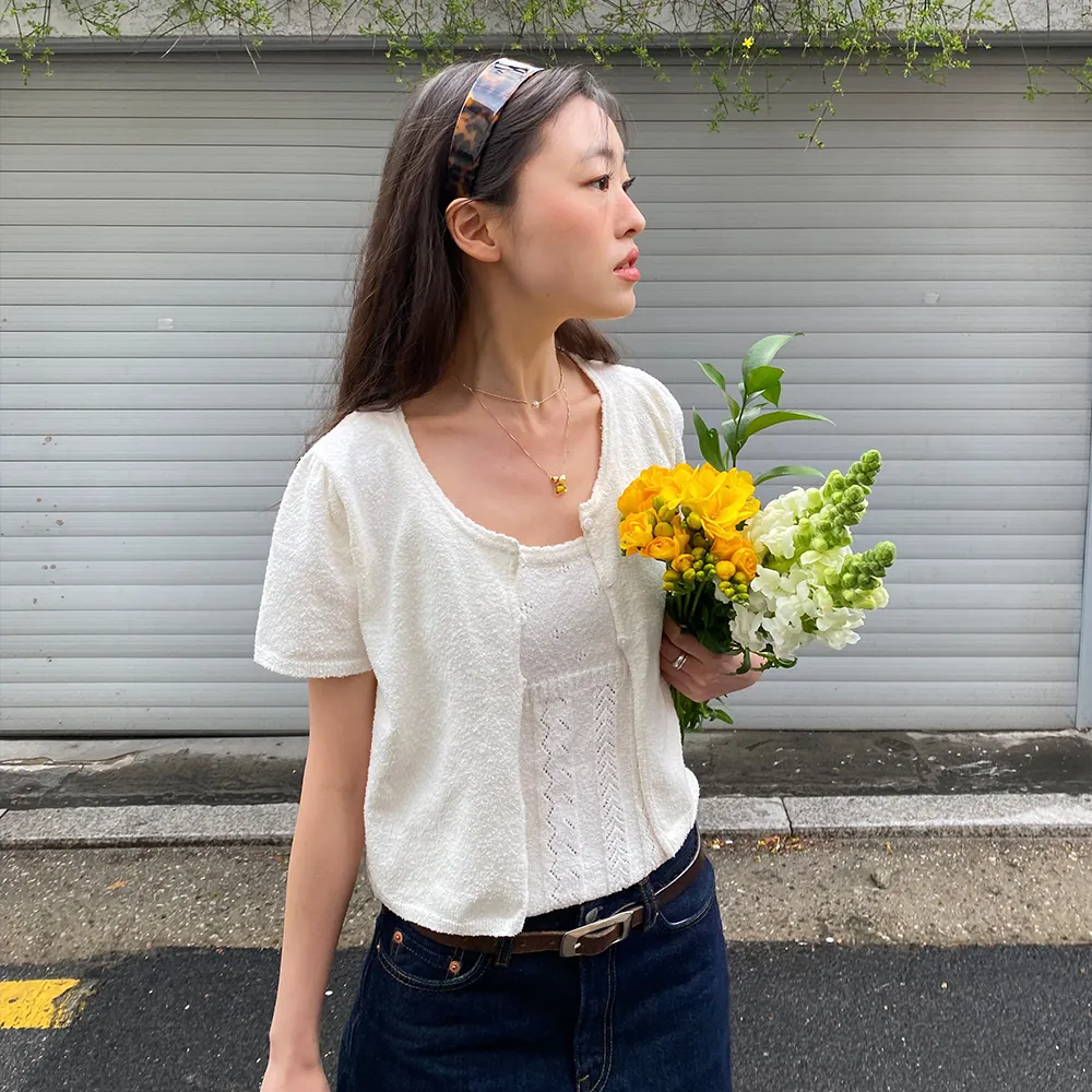 [29CM 단독] BOUCLE CARDIGAN SLEEVELESS SET_IVORY - 감도 깊은 취향 셀렉트샵 29CM