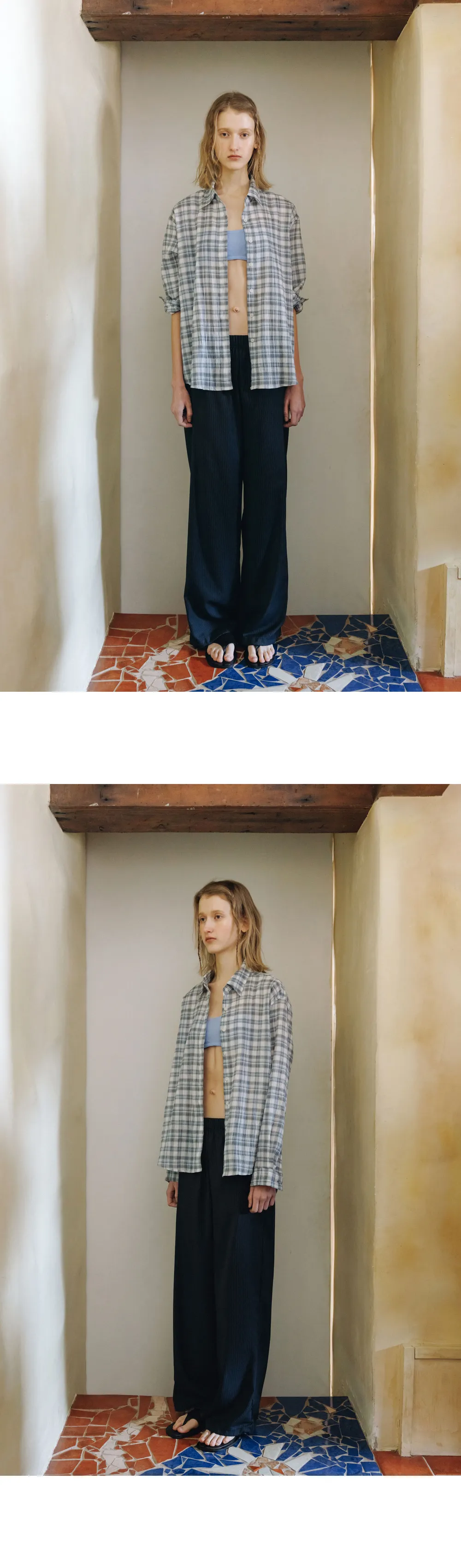 Boho check shirts (blue) - 감도 깊은 취향 셀렉트샵 29CM