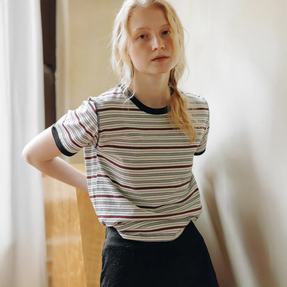 Smooth stripe ringer tee (ivory) - 감도 깊은 취향 셀렉트샵 29CM