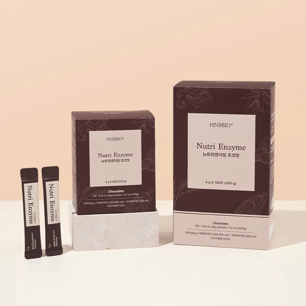 HNBBIO+ 뉴트리엔자임 초코맛 효소 대용량 1BOX (100포) - 감도 깊은 취향 셀렉트샵 29CM