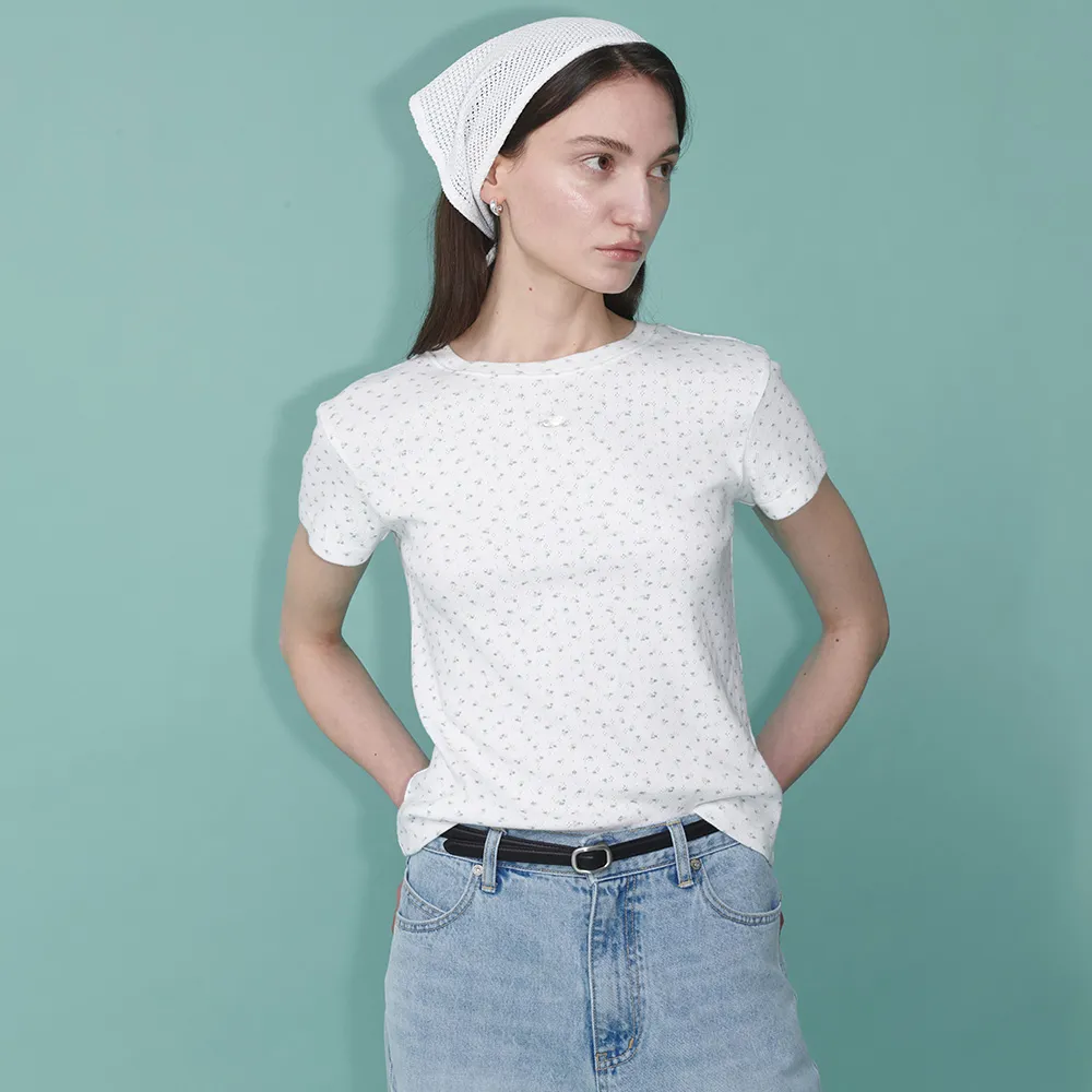 Basic Eyelet Floral T-shirt SW5ME246-LC - 감도 깊은 취향 셀렉트샵 29CM