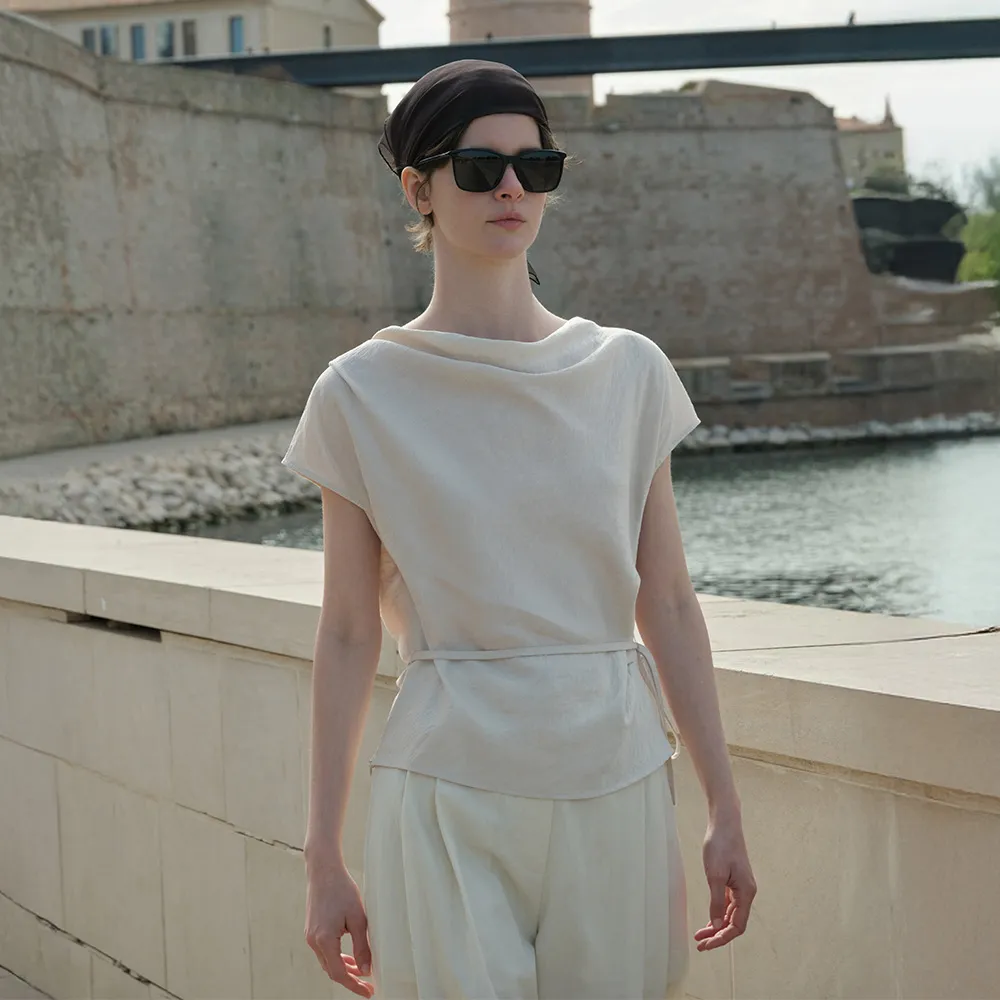 Cowl-neck String Blouse SW5MB226_3color - 감도 깊은 취향 셀렉트샵 29CM