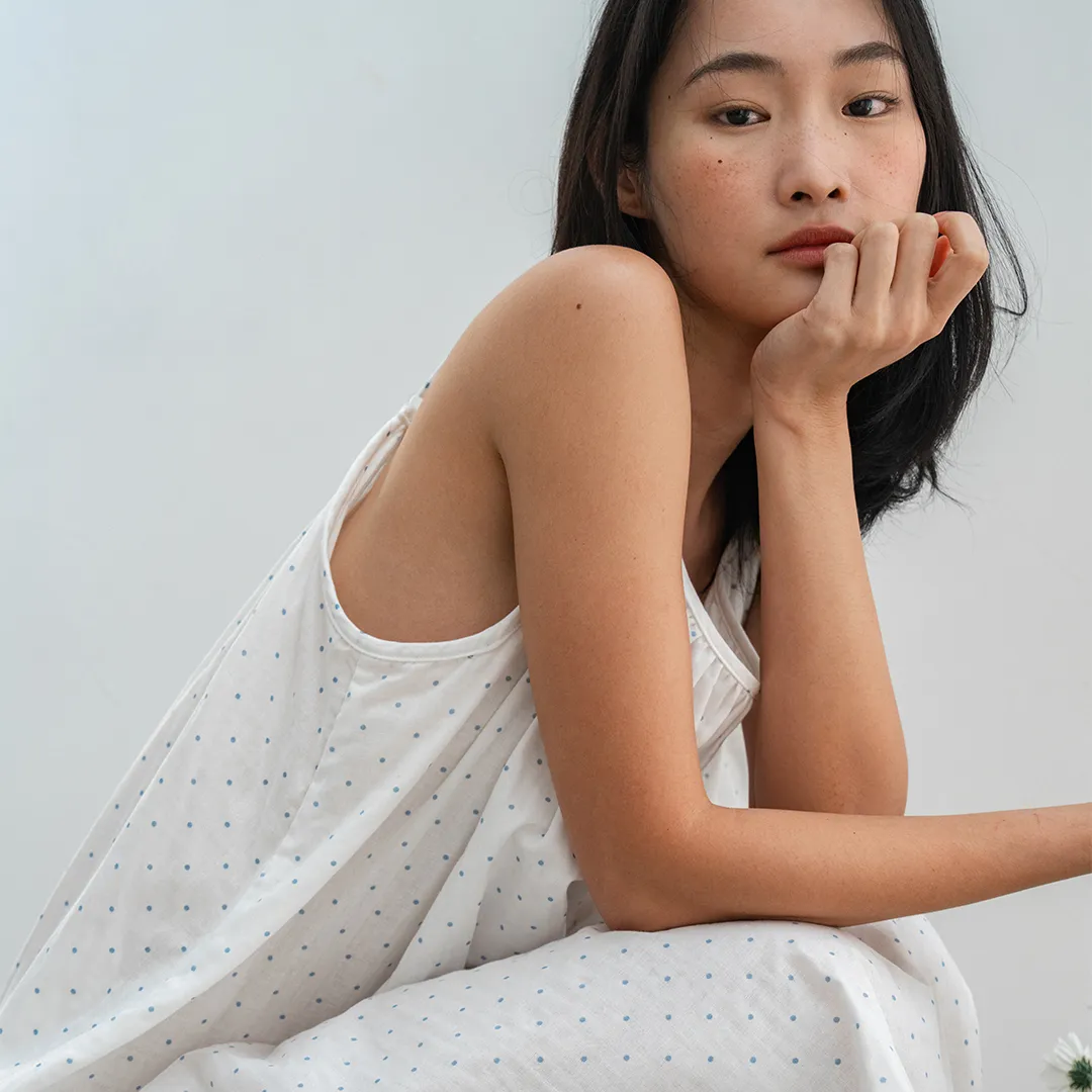 [29CM 단독] (w)거즈 미니 도트 원피스 화이트블루 - 감도 깊은 취향 셀렉트샵 29CM