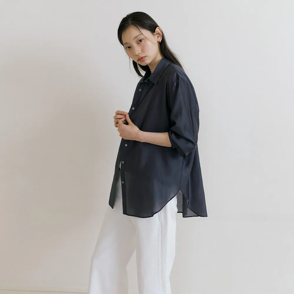 tencel basic shirt-charcoal - 감도 깊은 취향 셀렉트샵 29CM