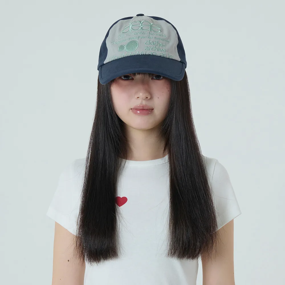 WEB LOGO 5 PANNEL BALL CAP [DARK NAVY/ASH] - 감도 깊은 취향 셀렉트샵 29CM