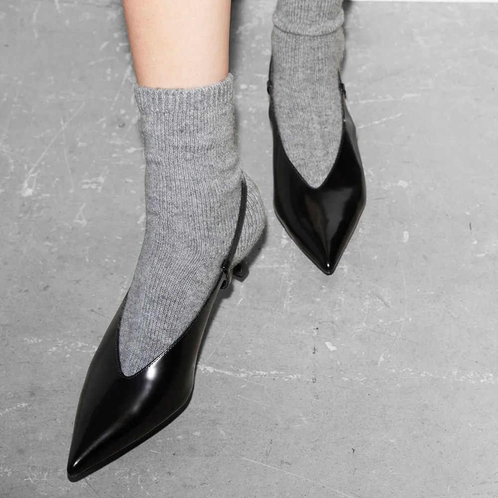 (W) 클래식 레더 슬링백 펌프스 (Black) - 감도 깊은 취향 셀렉트샵 29CM