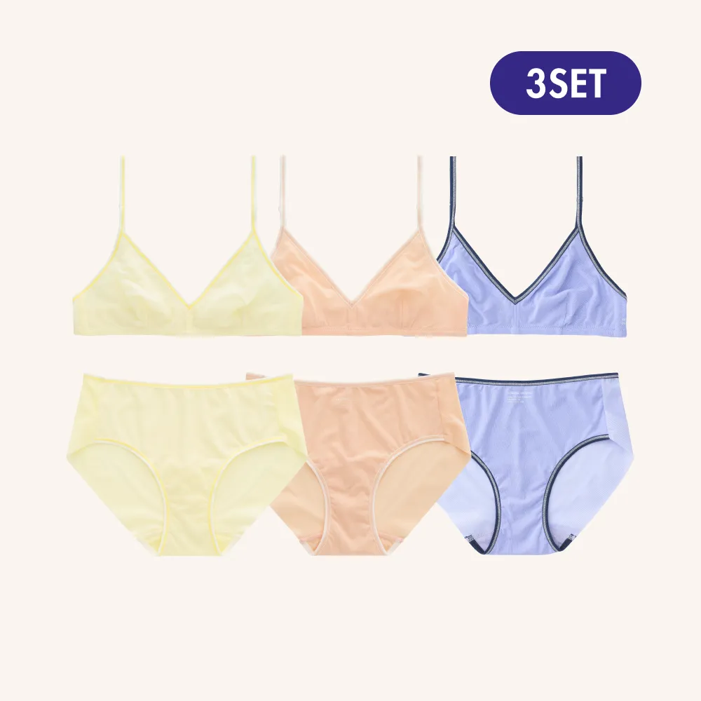 [29CM 단독] 메쉬 오 SET 3팩 (브라3+팬티3)_5 Colors - 감도 깊은 취향 셀렉트샵 29CM