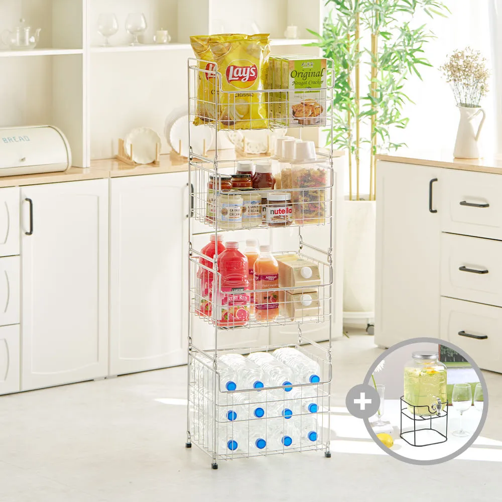 JBJ 비블레스 다담 4단 올스텐 304 주방 수납 선반 바스켓 - 감도 깊은 취향 셀렉트샵 29CM