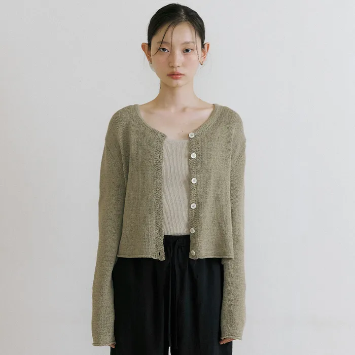 linen blended knit cardigan (3color) - 감도 깊은 취향 셀렉트샵 29CM