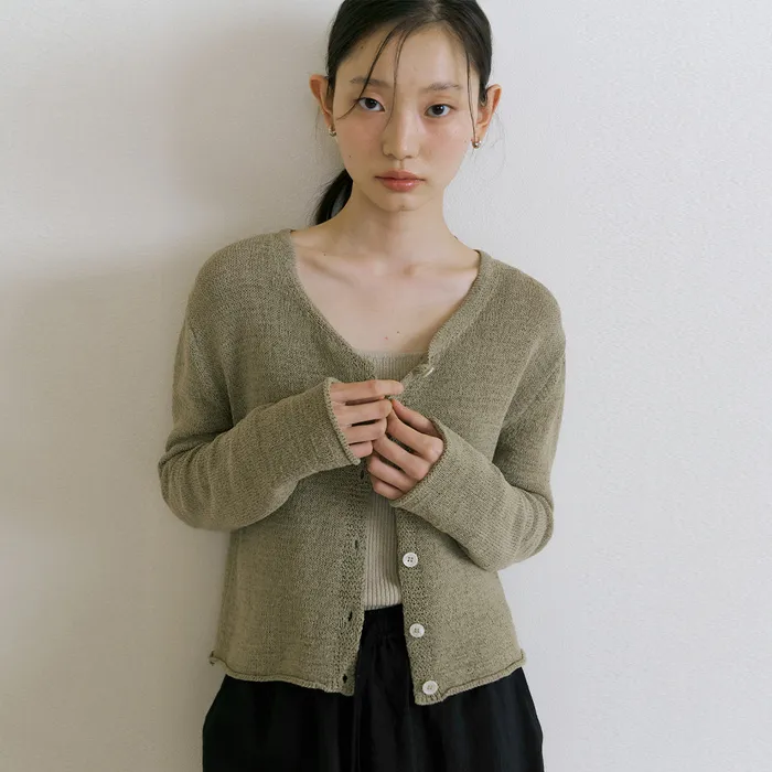 linen blended knit cardigan (3color) - 감도 깊은 취향 셀렉트샵 29CM