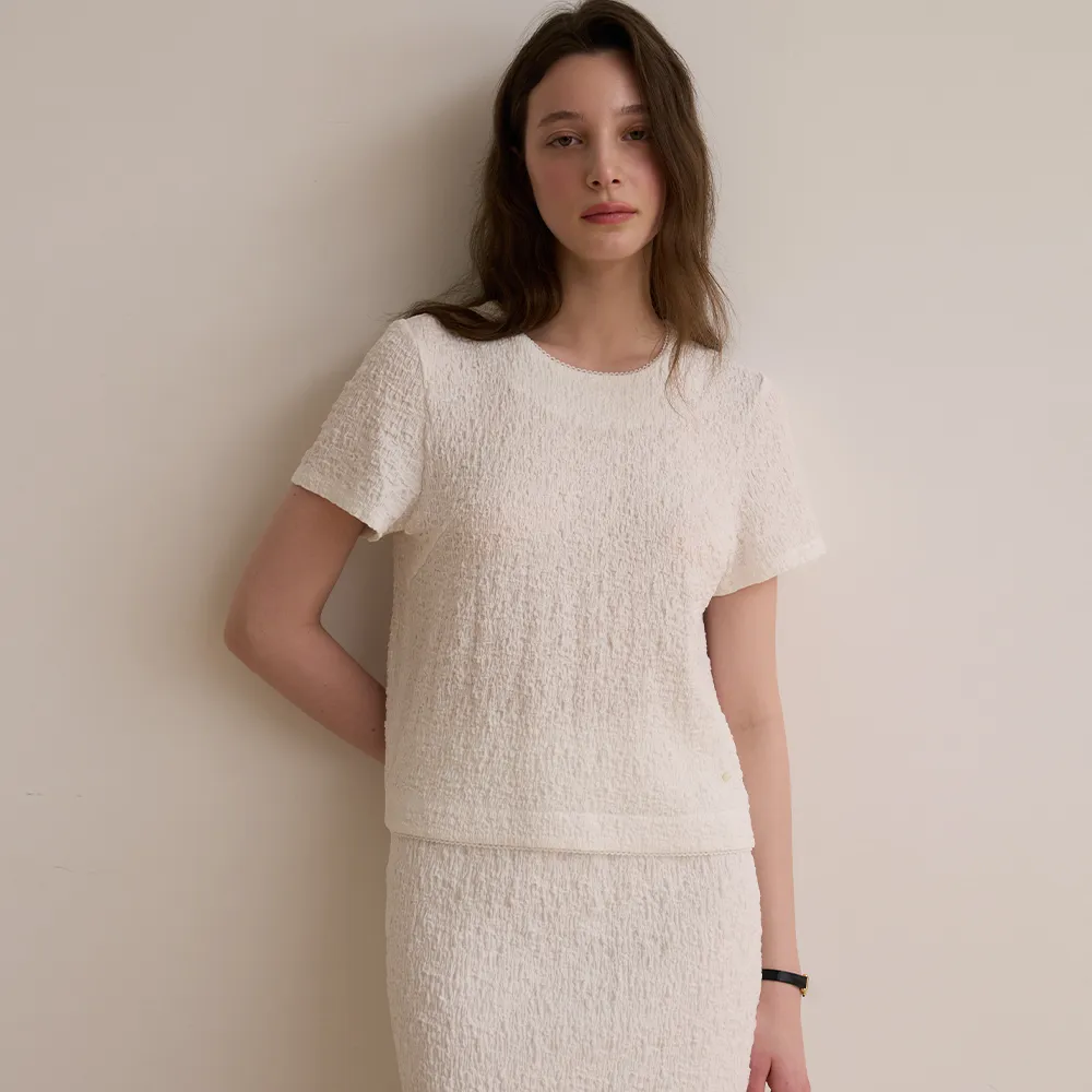 Crinkle round blouse - Off white - 감도 깊은 취향 셀렉트샵 29CM