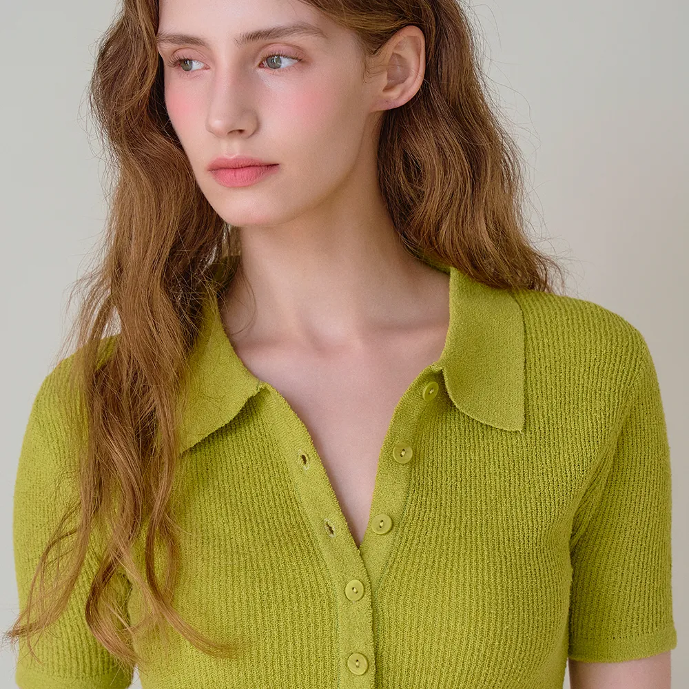 SLIM SUMMER BOUCLE POLO KNIT TEE (5COLOR) - 감도 깊은 취향 셀렉트샵 29CM