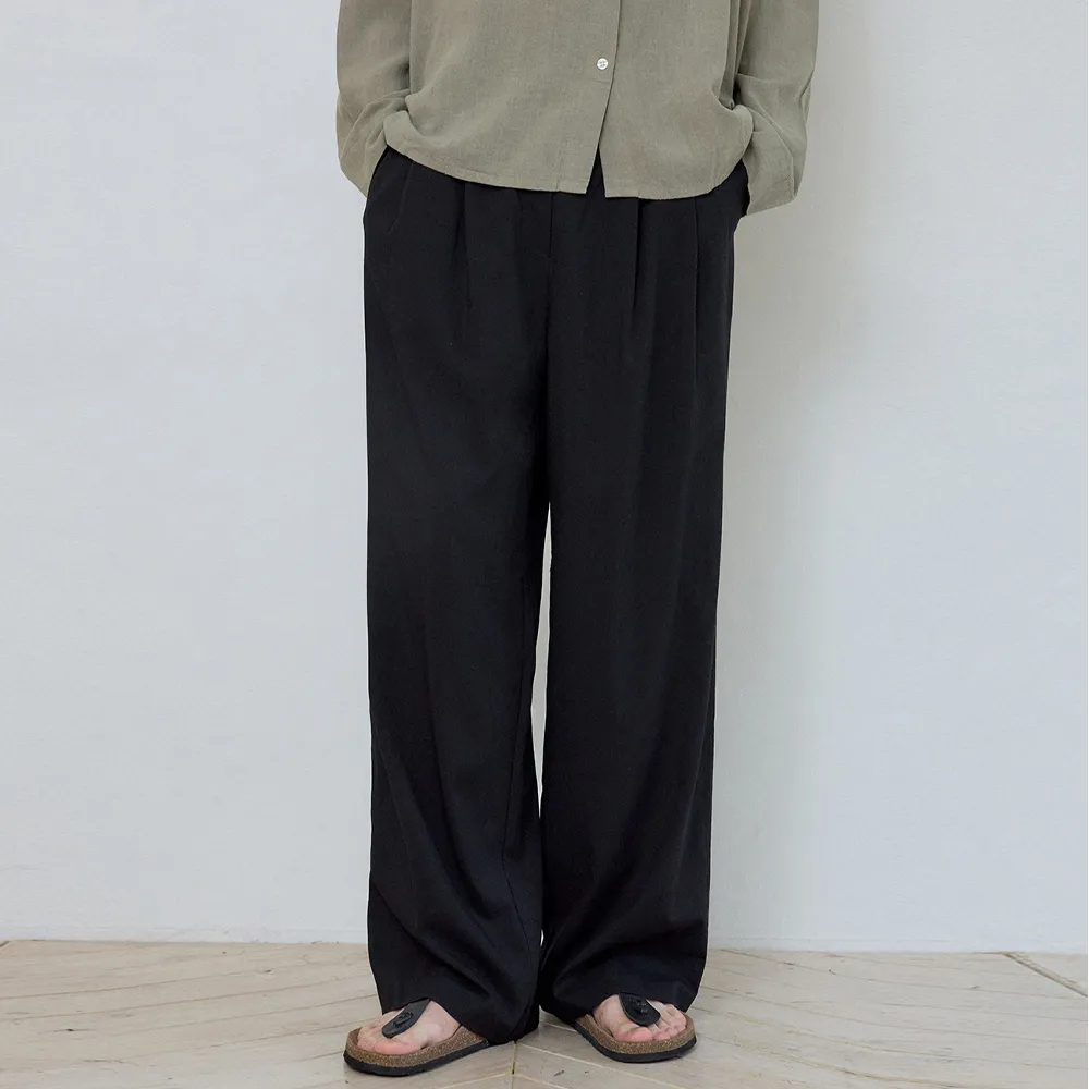 Muse Two Tuck Semi-Wide Pants_BLACK(W25-PT04) - 감도 깊은 취향 셀렉트샵 29CM