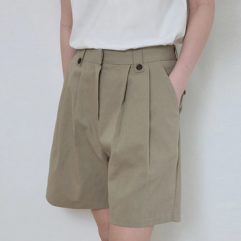 W/Pure Cotton Two Tuck Shorts_3Color(W25-PT03) - 감도 깊은 취향 셀렉트샵 29CM