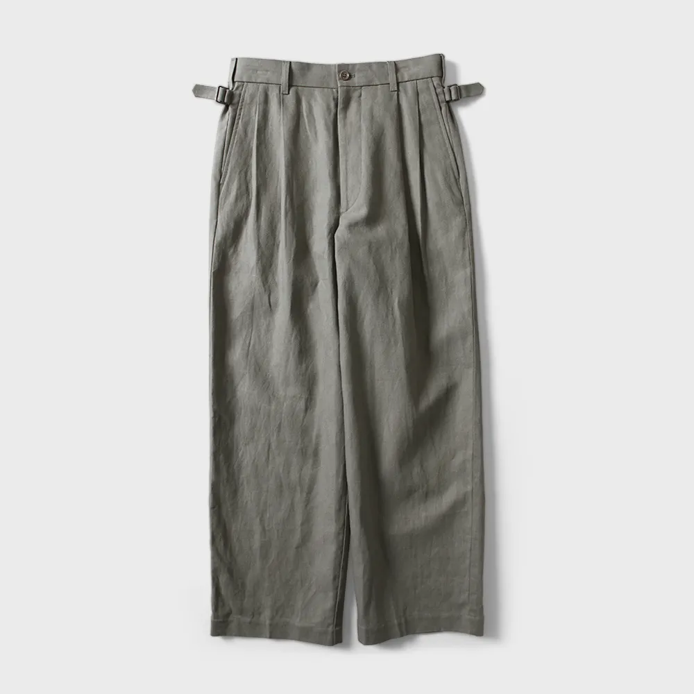 TF2-PT05 린넨 코튼 비죠 팬츠 - 카키그레이 - 감도 깊은 취향 셀렉트샵 29CM