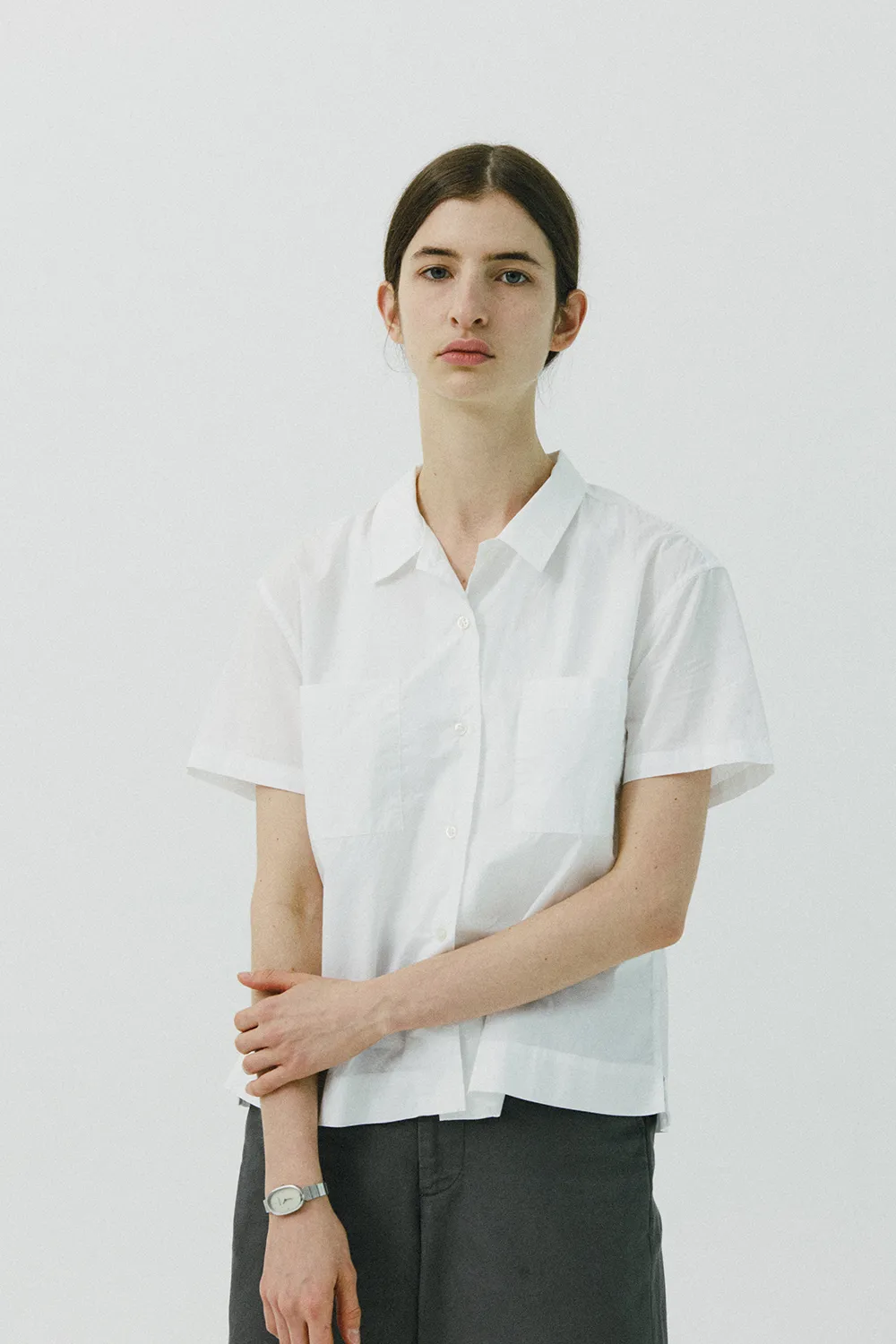 TF2-SH01 트윈포켓 반팔셔츠 - 크림화이트 - 감도 깊은 취향 셀렉트샵 29CM