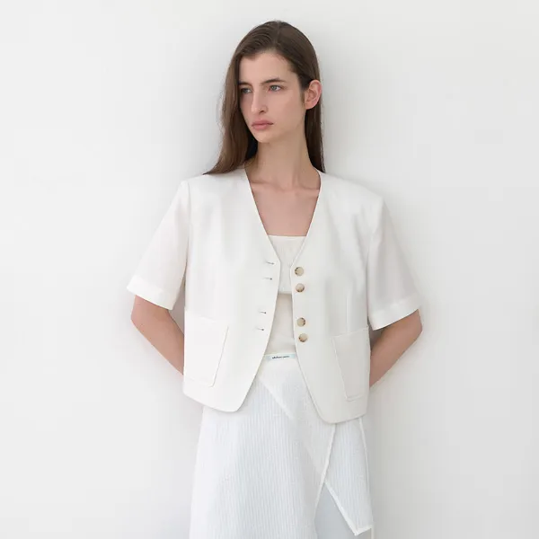 V-NECK DOUBLE BUTTON JACKET(JK-3022)_2Colors - 감도 깊은 취향 셀렉트샵 29CM