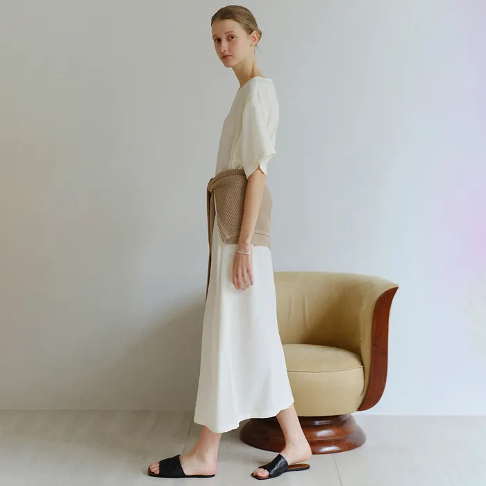 [1st REORDER] RELAXED TWO-WAY MAXI OPS_CREAM IVORY - 감도 깊은 취향 셀렉트샵 29CM