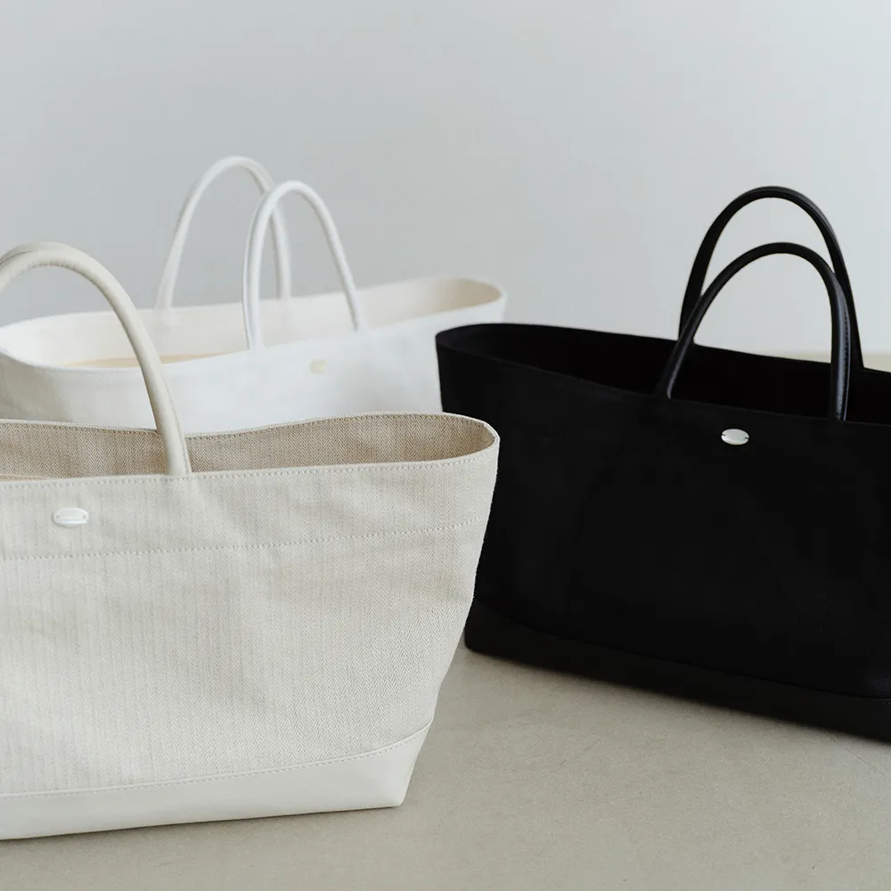 CANVAS BOAT BAG_HERRINGBONE BLACK - 감도 깊은 취향 셀렉트샵 29CM