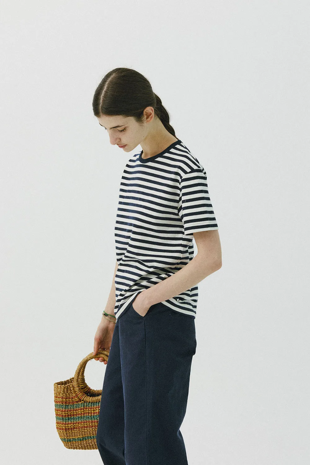 TF2-TS02 치코 스트라이프 티 - 네이비 - 감도 깊은 취향 셀렉트샵 29CM