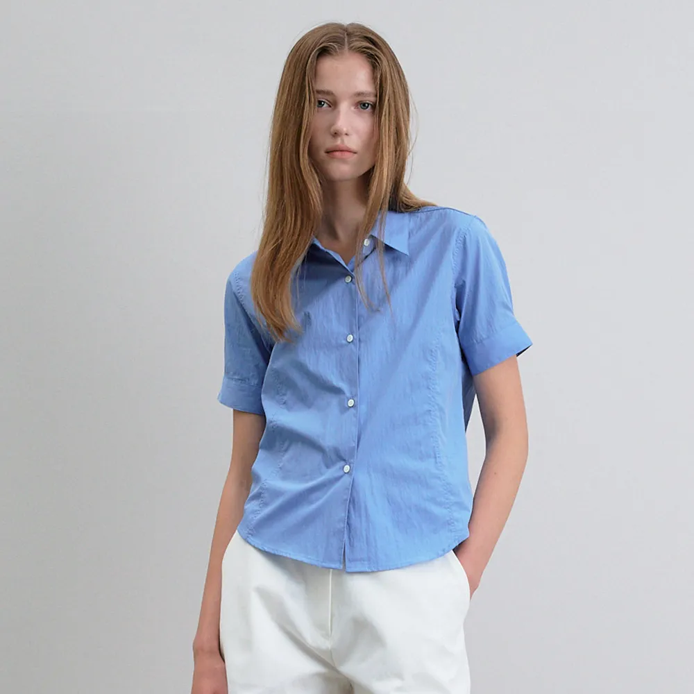 Cuffline half shirt (Blue) - 감도 깊은 취향 셀렉트샵 29CM