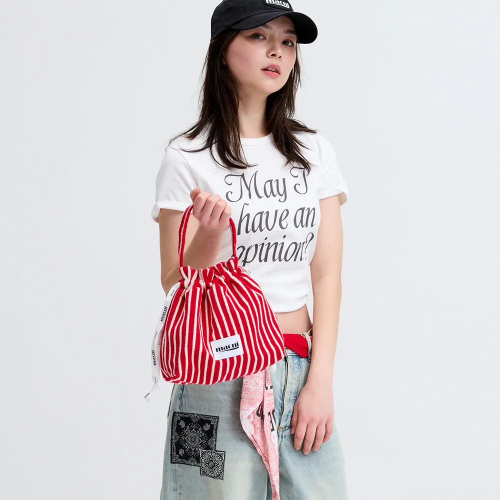 TERRY STRING POUCH BAG RED - 감도 깊은 취향 셀렉트샵 29CM