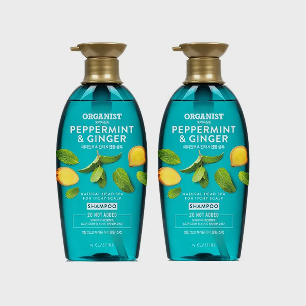 오가니스트 페퍼민트 쿨링진정 샴푸 500ml(비건) X 2개 - 감도 깊은 취향 셀렉트샵 29CM