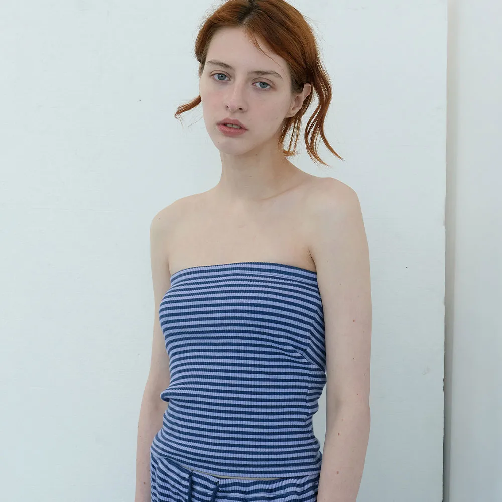 스트라이프 튜브 탑 (Purple Stripe) - 감도 깊은 취향 셀렉트샵 29CM