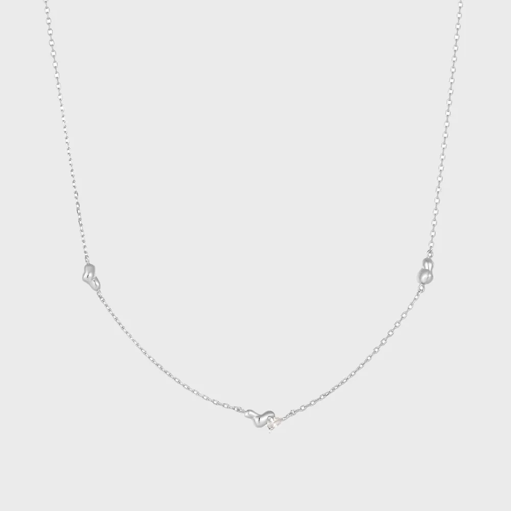 [조유리,슈화,김아영 착용]트위스트 웨이브 체인 925 실버 목걸이 N050-02H - 감도 깊은 취향 셀렉트샵 29CM