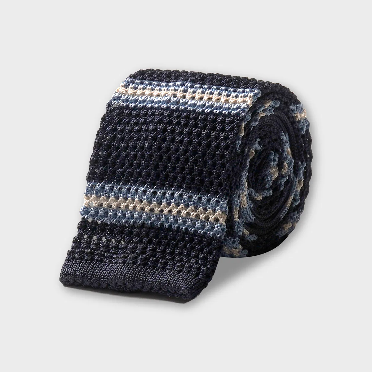 BANTS HDR Silk Stripe Knit Tie (Navy x Blue) - 감도 깊은 취향 셀렉트샵 29CM
