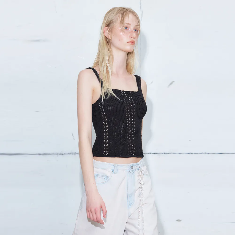 Ribbed Sleeveless Knit Top, Black - 감도 깊은 취향 셀렉트샵 29CM