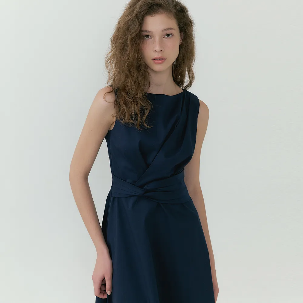 Waist-Twisted Sleeveless Dress (navy) - 감도 깊은 취향 셀렉트샵 29CM