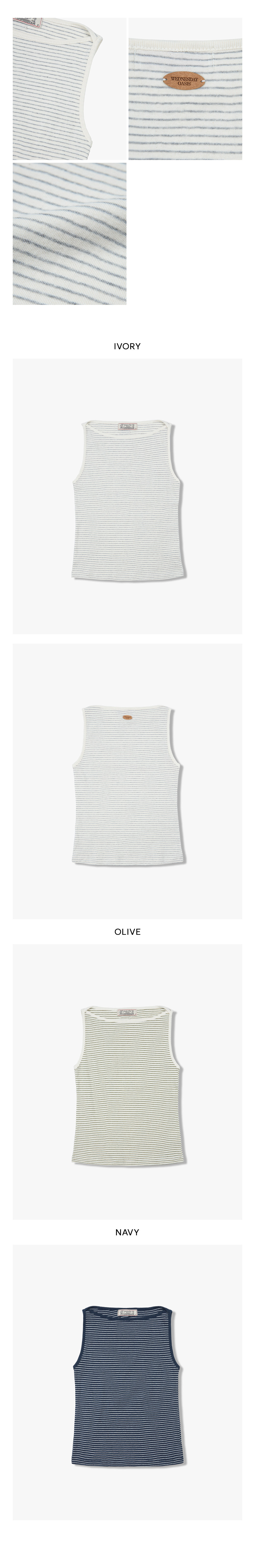 Sia Pin Stripe Sleeveless_OLIVE(W25-TP27) - 감도 깊은 취향 셀렉트샵 29CM