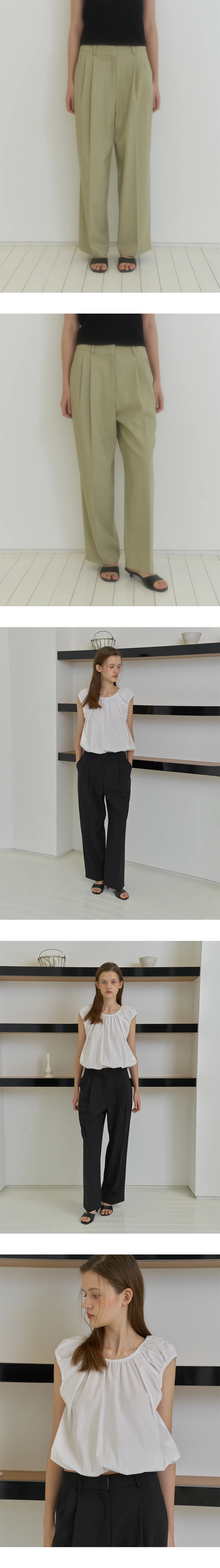 natural pintuck slacks (2color) - 감도 깊은 취향 셀렉트샵 29CM