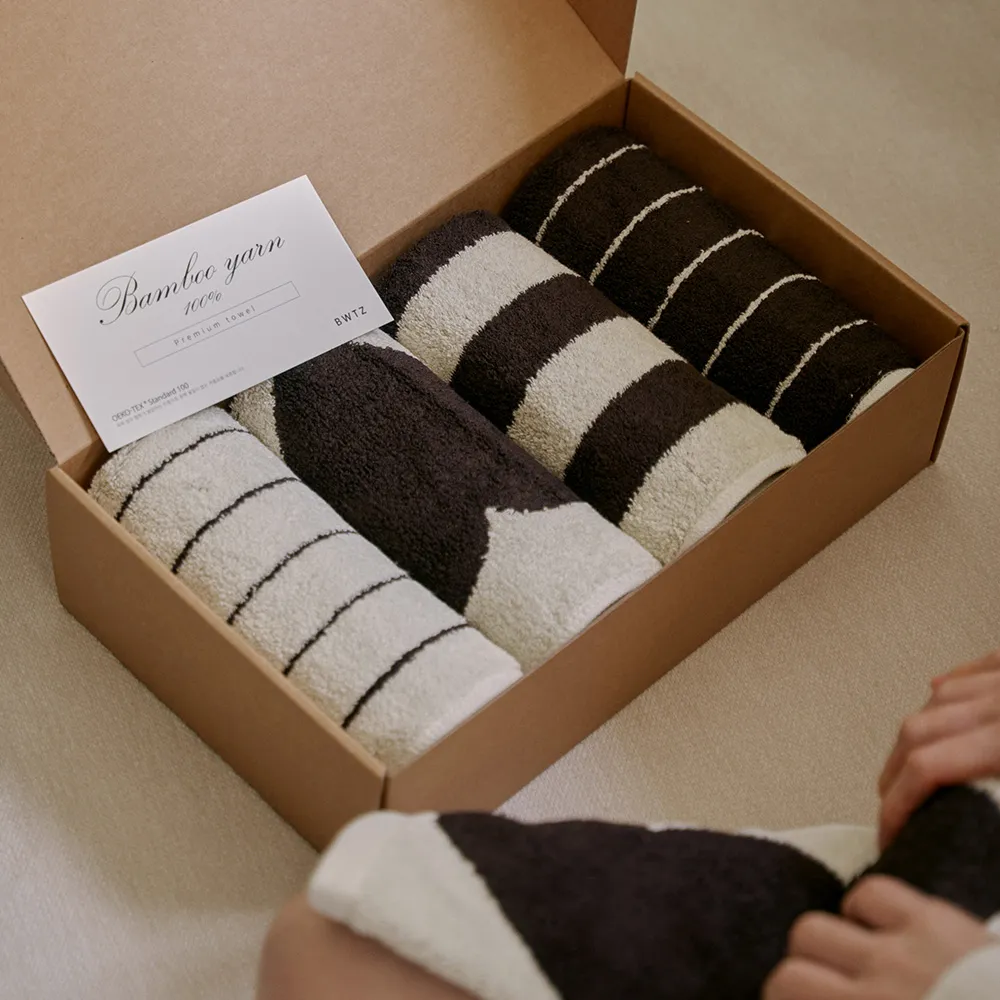 [BWTZ] 오닉스 뱀부얀 세면타월 호텔 수건 200g 4p 패키지 - 감도 깊은 취향 셀렉트샵 29CM