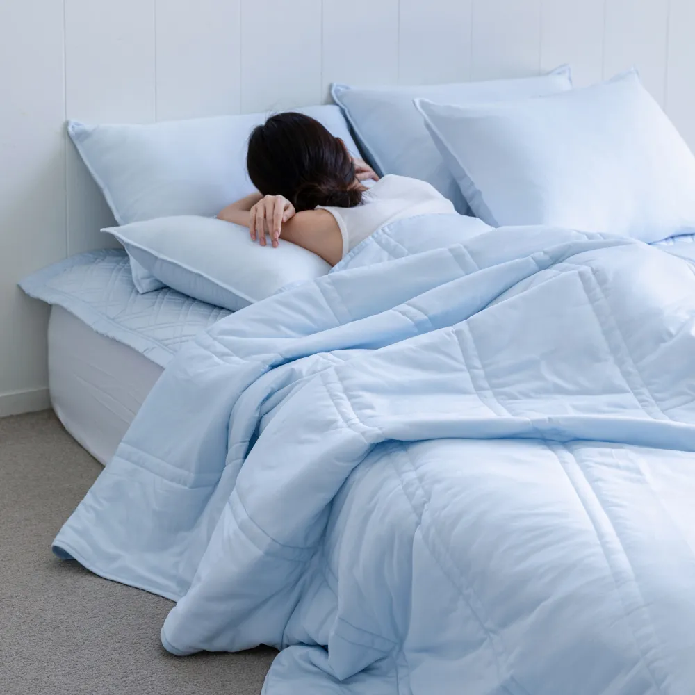 [25HS] 에어쿨 냉감이불 여름 초고분자 차렵이불 블루 (S/SS,Q,K/LK) - 감도 깊은 취향 셀렉트샵 29CM