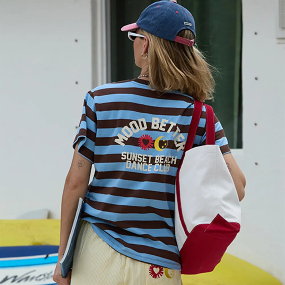 SUNSET BEACH BASIC FIT T SHIRTS BROWN SKY - 감도 깊은 취향 셀렉트샵 29CM