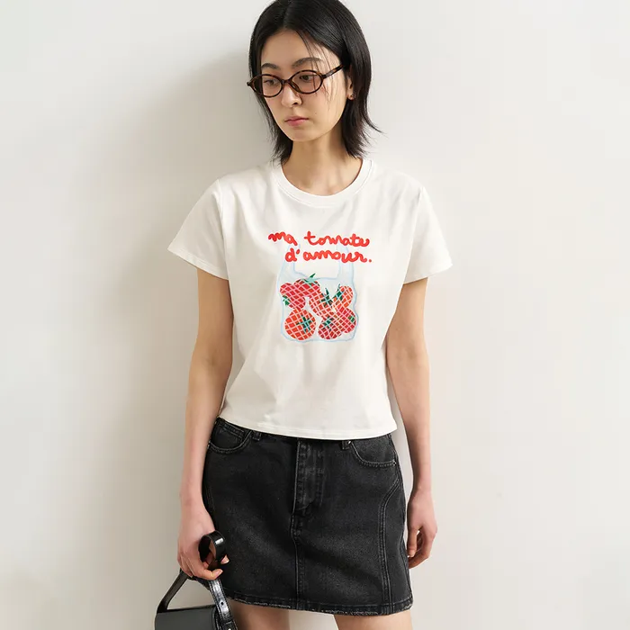 [1+1] WOMAN 후르츠 반팔티 2TYPE - 감도 깊은 취향 셀렉트샵 29CM