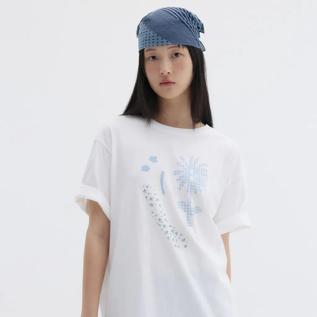 FLOWER OVERFIT T-SHIRT, WHITE - 감도 깊은 취향 셀렉트샵 29CM