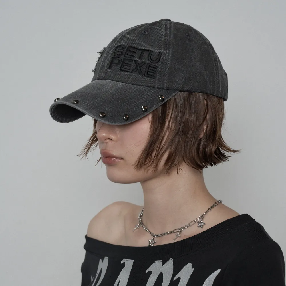 STUDDED LOGO BALL CAP / CHARCOAL - 감도 깊은 취향 셀렉트샵 29CM