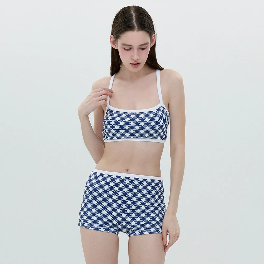 [25SS clove] Gingham Bikini (Dark Navy) - 감도 깊은 취향 셀렉트샵 29CM