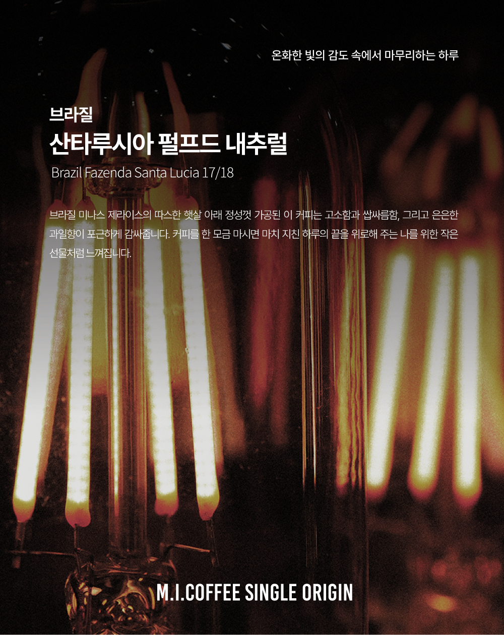 싱글오리진 브라질 산타루시아 펄프드 내추럴 원두 200g - 감도 깊은 취향 셀렉트샵 29CM