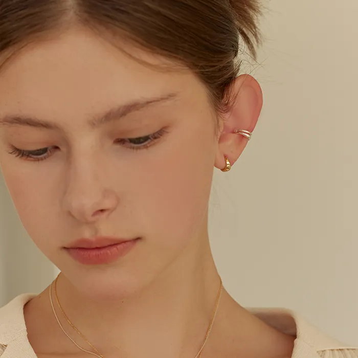 [Silver925] Two wave earcuff - 감도 깊은 취향 셀렉트샵 29CM