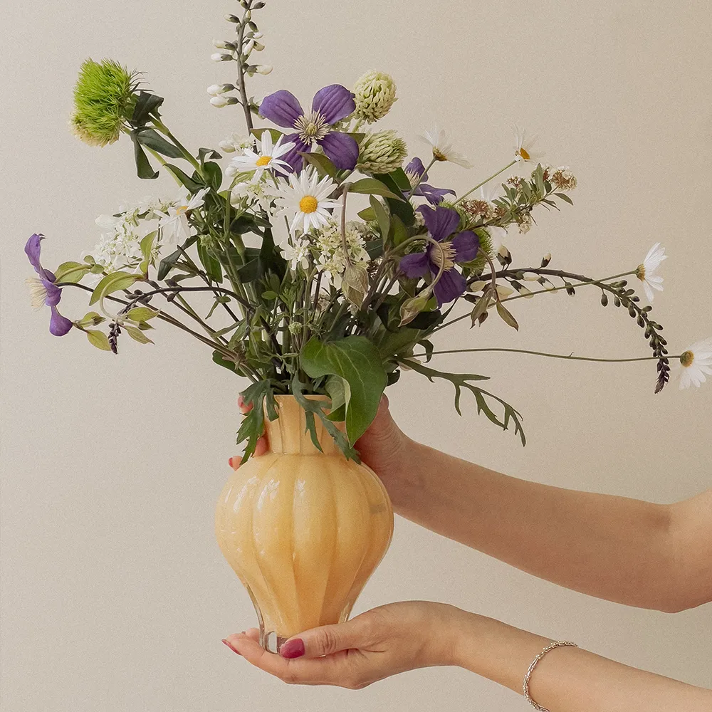 [EPOK 에포크] 앨리움 글라스 꽃병 머스터드 글라스 유리 화병 - 감도 깊은 취향 셀렉트샵 29CM