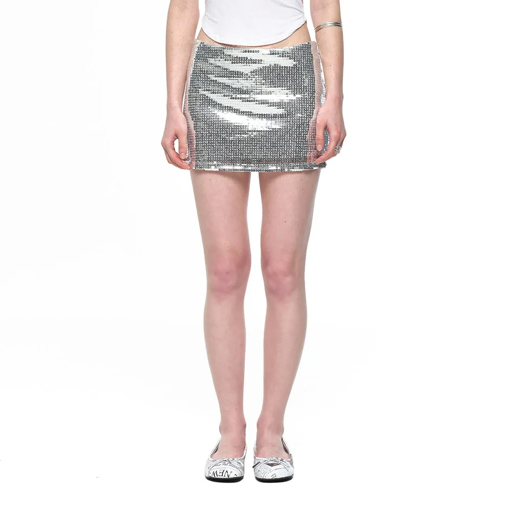 SQUARE SPANGLE SKIRT PANTS (WHITE) - 감도 깊은 취향 셀렉트샵 29CM